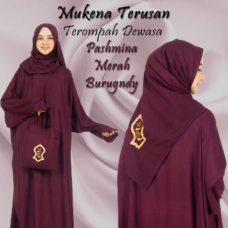 Jual Mukena Pashmina Terompah Dewasa - Mukenah Hadramaut Polos ...