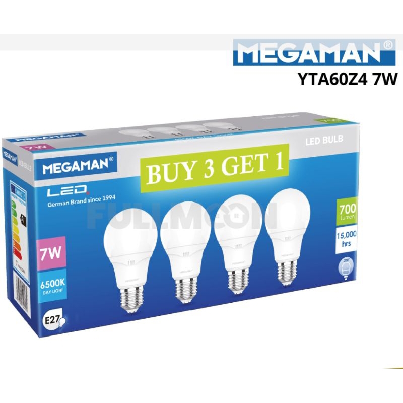 Jual PAKET HEMAT LAMPU LED MURAH GARANSI MEGAMAN - 7Watt Led A Bulb ...