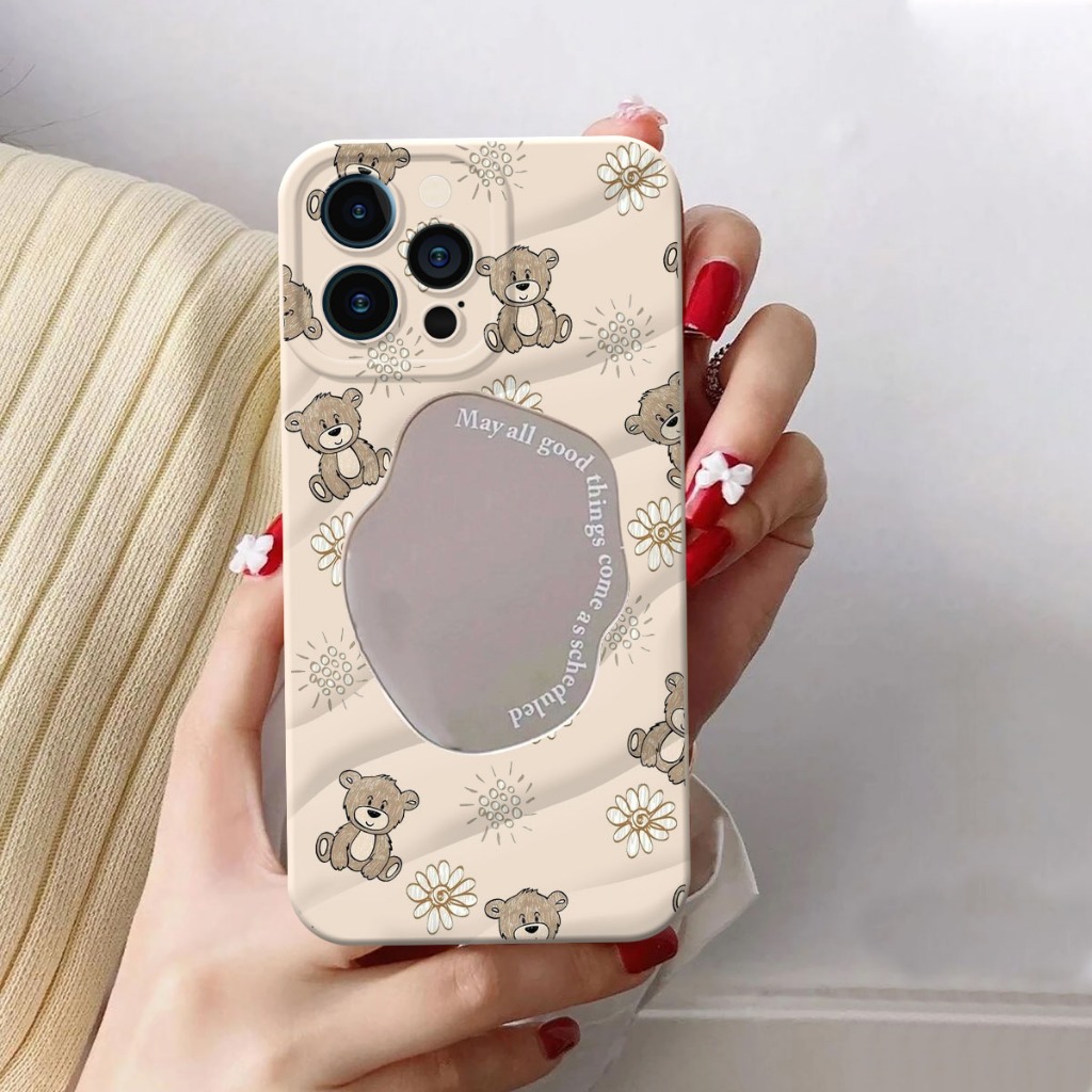 Jual (FA-013) Wavy Mirror Case bear For Iphone x/xs/xr/11/11promax/12/12promax/13/13promax/14 ...