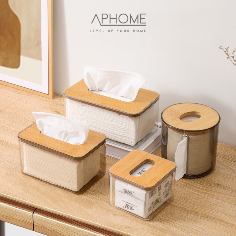 Jual APHOME Tempat Tisu Kotak Tissue Kayu Transparan Box Tissue Tempat ...