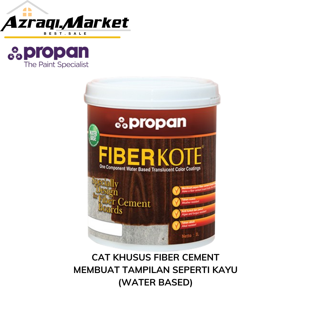 Jual PROPAN FIBERKOTE ( 1 LITER ) Cat Warna Kayu Papan Semen cat fiber ...