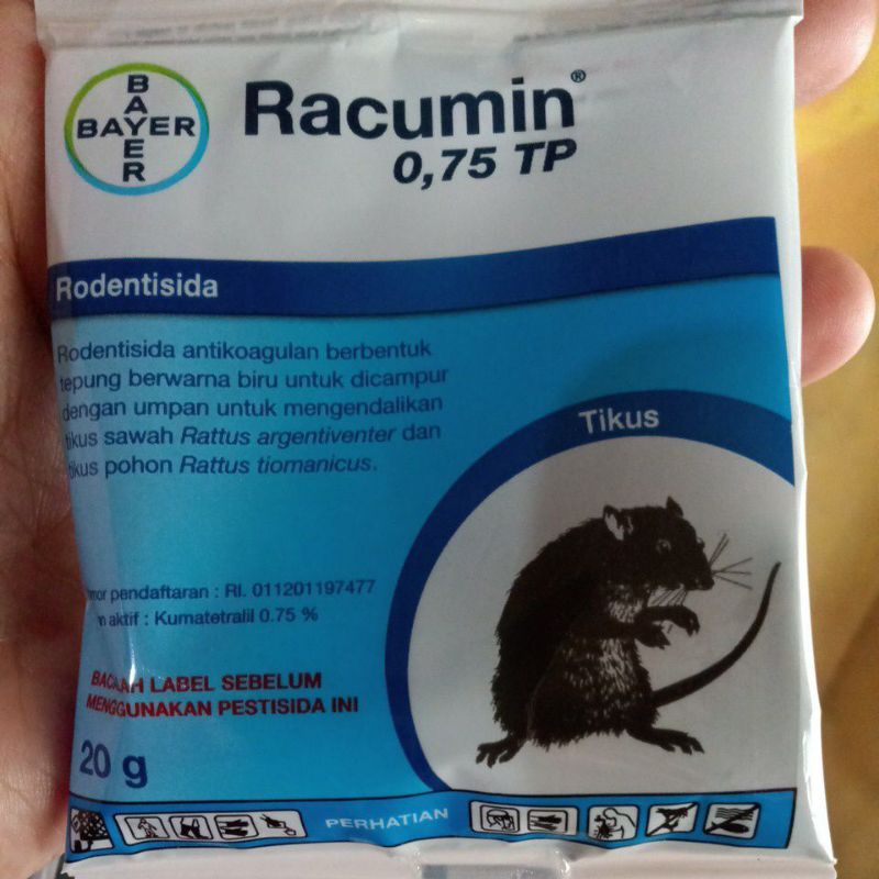 Jual Racumin 0,75 TP 20 gram Racun Tikus Bubuk bersifat sistemik ...