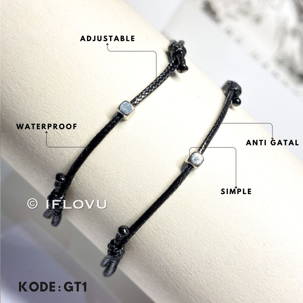 Jual Gelang Couple Simple | Gelang Hitam Couple | Gelang Tali Tipis ...