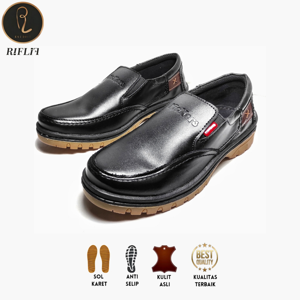 Jual Kickers Sepatu Sneakers Pria Bahan Kulit Asli Keren F46 | Shopee ...