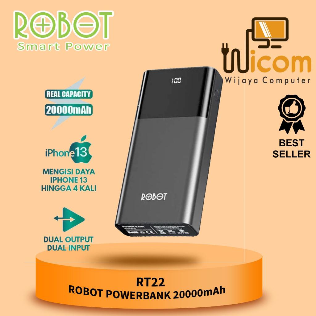 Jual PowerBank ROBOT 20000mah RT22 Dual Port Input & Output Original ...