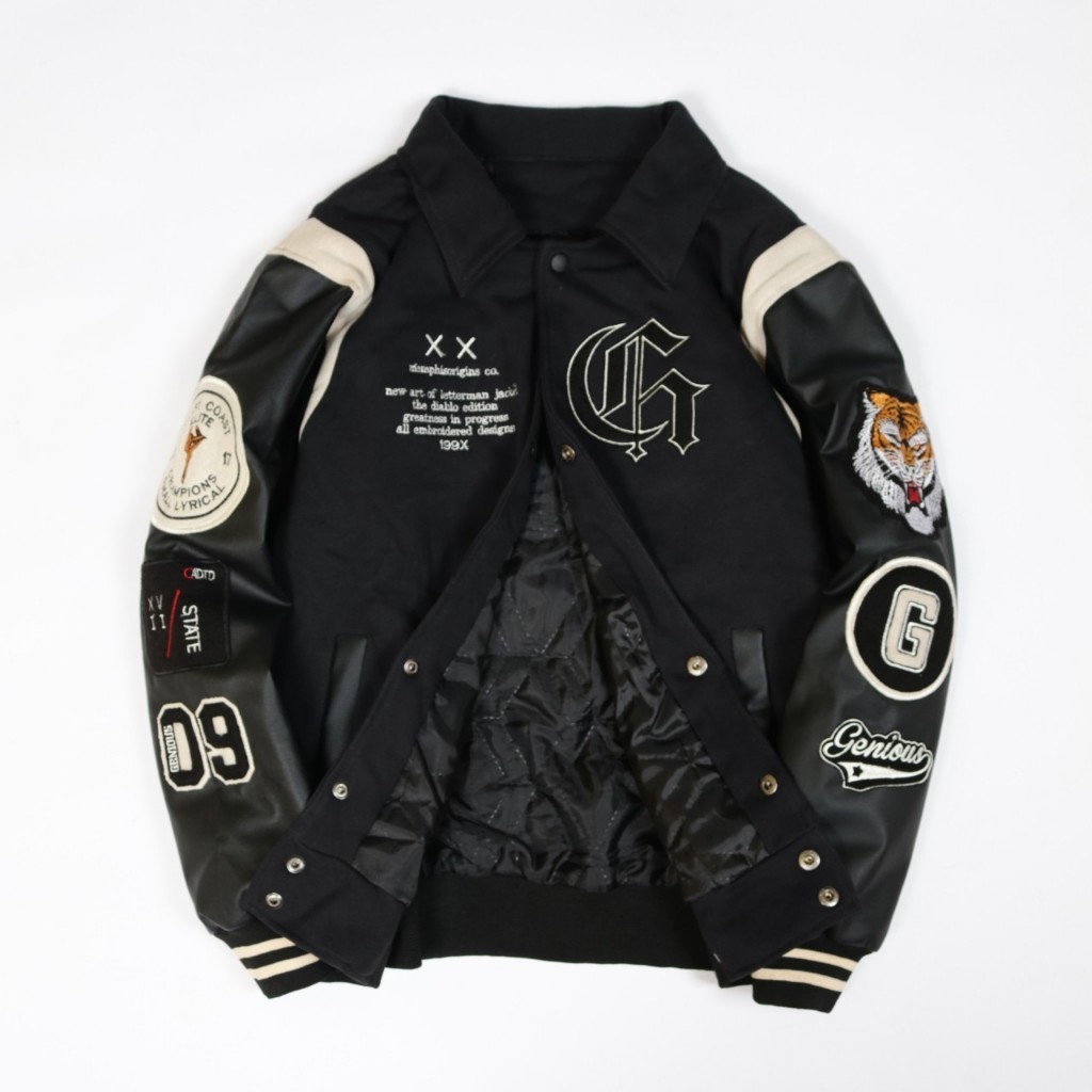 Jual Jaket Varsity Pria Wanita Road Spirit Fleece Leather High Quality ...