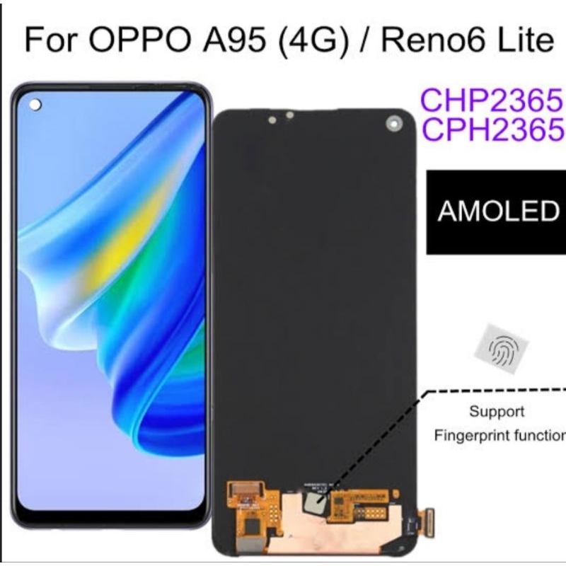 Jual LCD OPPO A95 4G KWALITAS ORI OLED FINGERPRINT ON | Shopee Indonesia