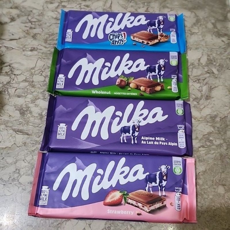 Jual MILKA 100% ALPHINE MILK CHOCOLATE 100g | Shopee Indonesia