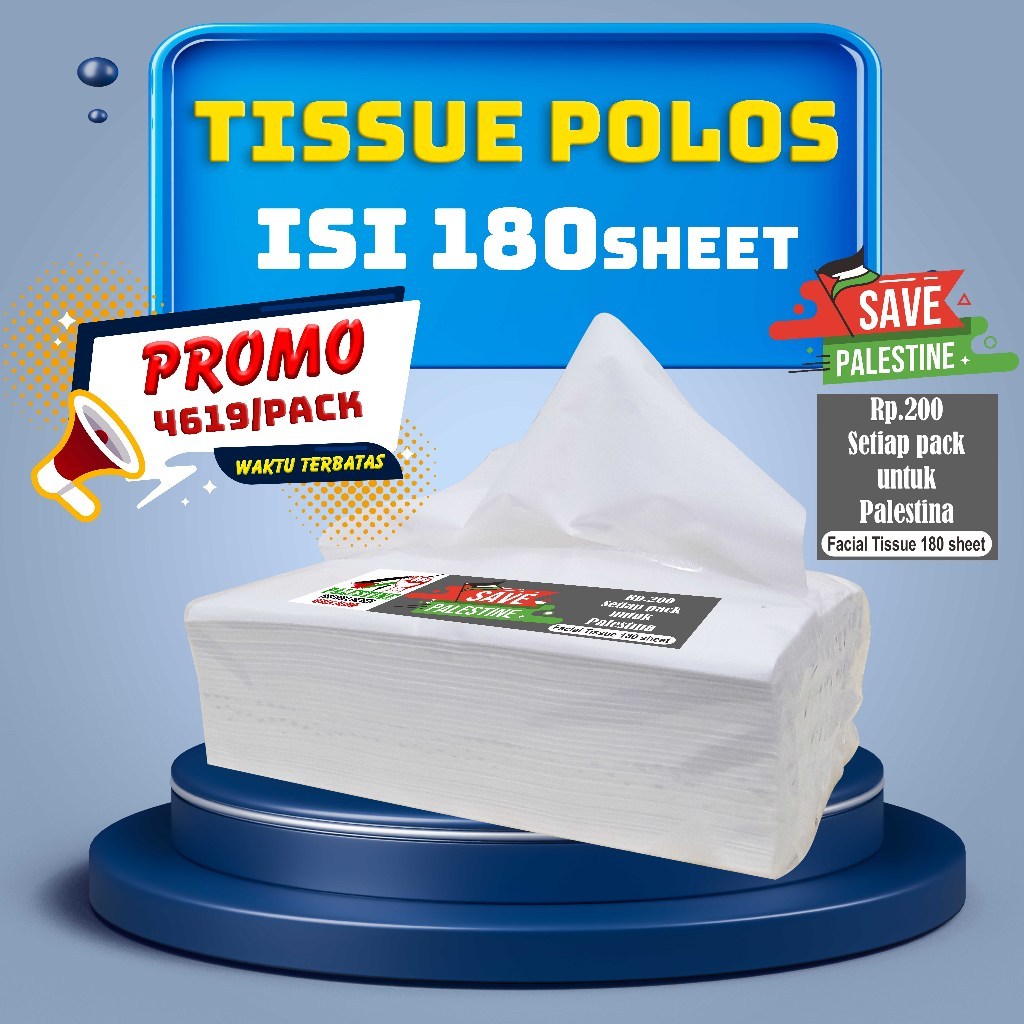Jual FACIAL TISSUE 2ply 180 sheet TISSUE lembut dan aman | Shopee Indonesia