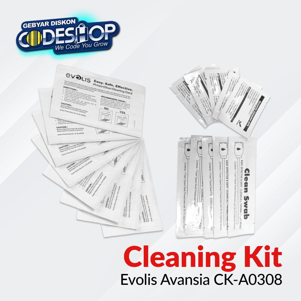 Jual Evolis Cleaning Kit Avansia ID Card Printer Alat Pembersih 10 Set ...