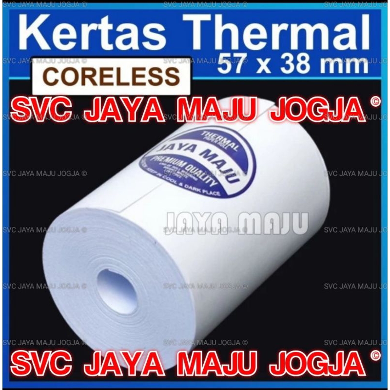 Jual 57 X 38 JAYA MAJU PREMIUM QUALITY KERTAS THERMAL TANPA RIBBON ...