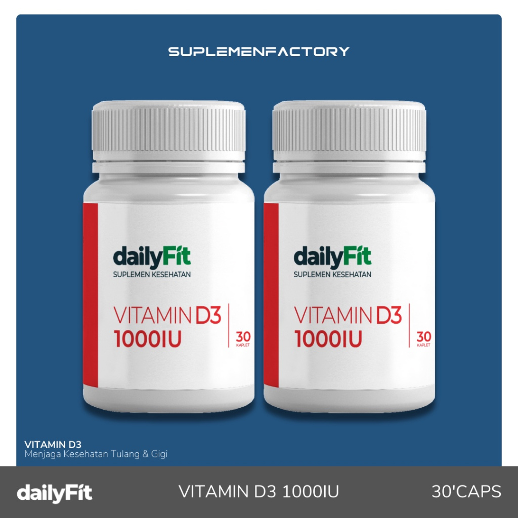 Jual Dailyfit Vitamin D3 1000 IU 30 Kapsul Kesehatan Tulang Dan Gigi ...