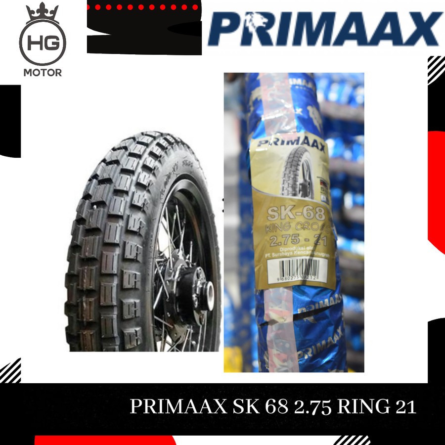 Jual PRIMAAX PRIMAX Ban Luar semi Trail SK 68 2.75 Ring 21 Tube Type ...
