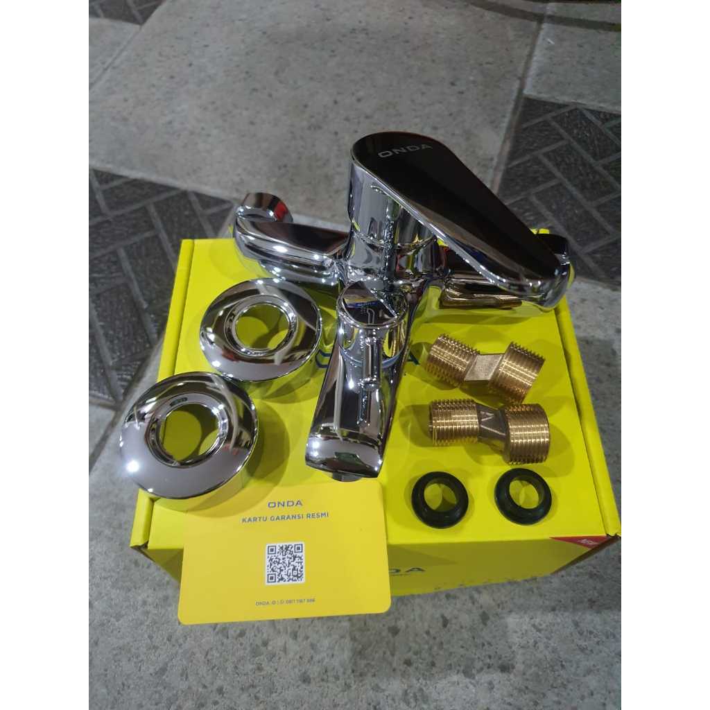 Jual BATH FLOW ONDA Kran Bathub Mixer Panas Dingin Bak Mandi Shower Tul ...