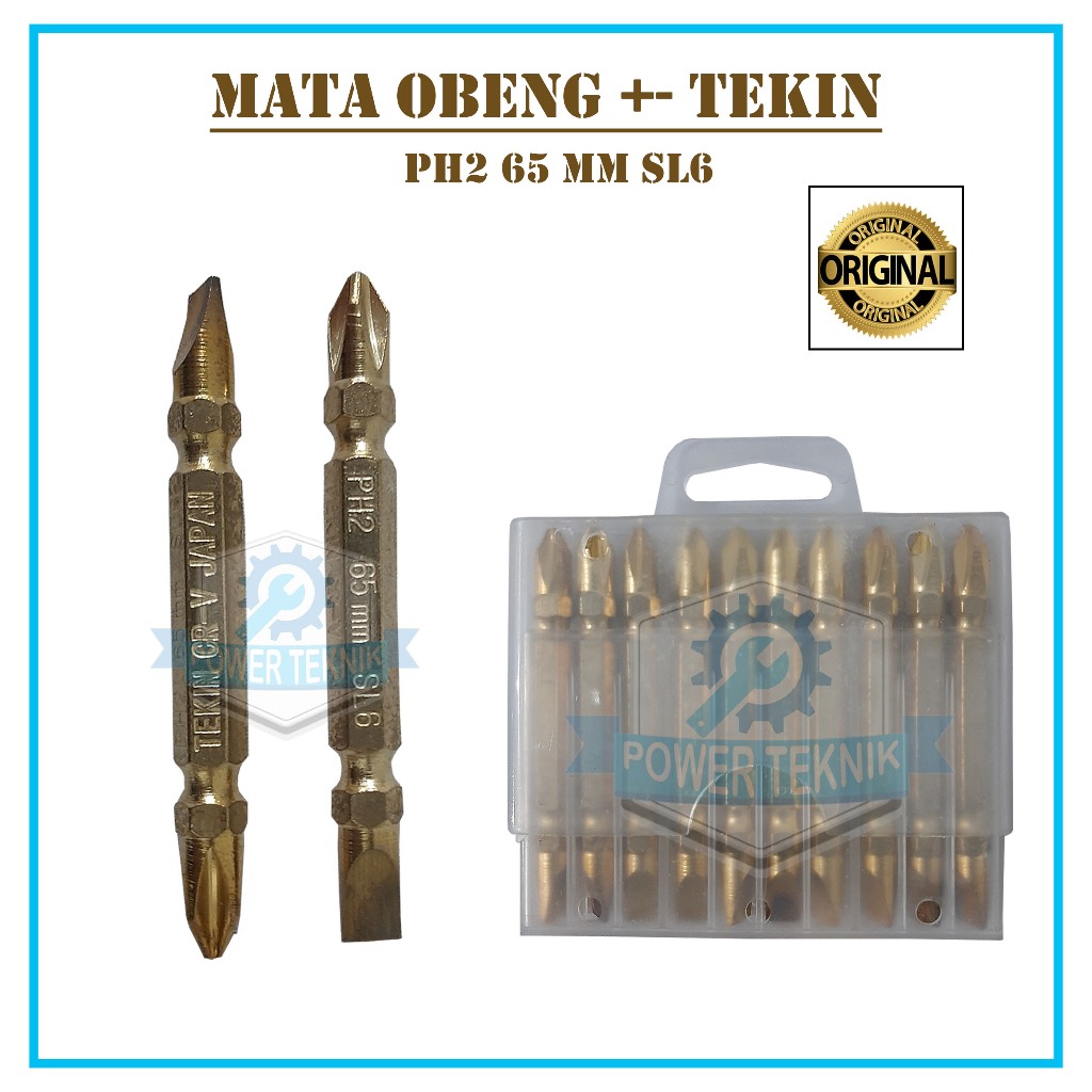 Jual TEKIN Mata Obeng Plus Min PH2 x 65mm / Mata Obeng +- Magnet PH 2 ...