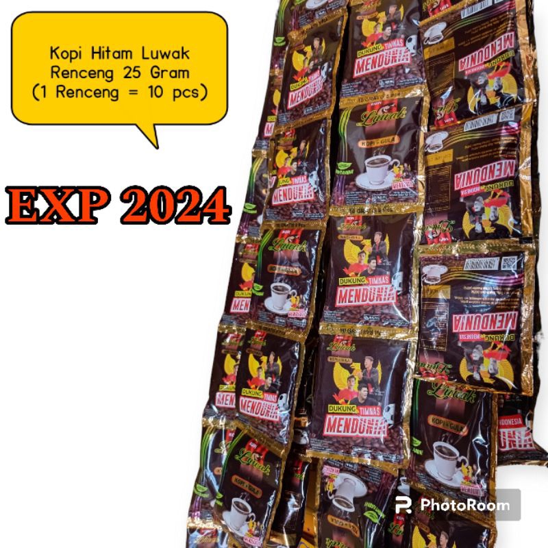 Jual KOPI HITAM LUWAK RENCENG (10 Sachet x 25g) | Shopee Indonesia