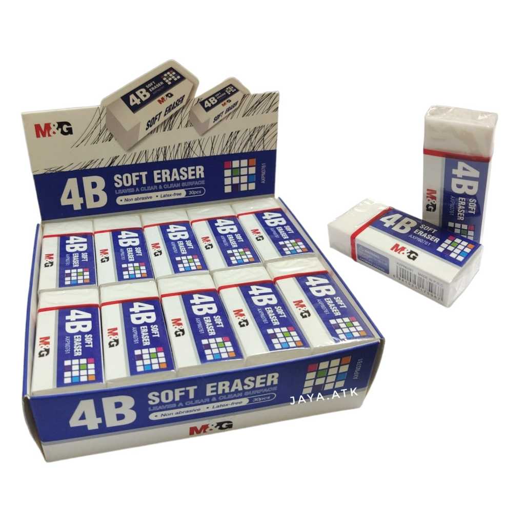 Jual PENGHAPUS PENSIL STIP 4B PUTIH M&G AXPN0761 MEDIUM ERASER PENCIL ...