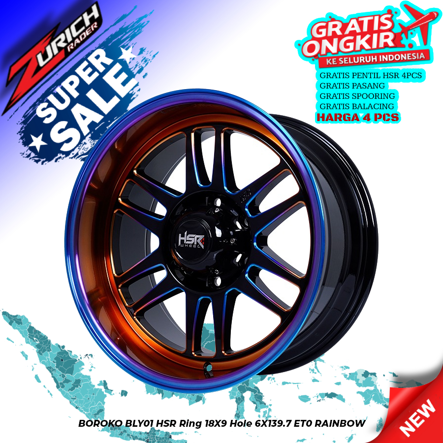 Jual velg samlong mobil pajero fortuner triton hilux dc blazer land cruiser dll hsr bly ring 18 ...