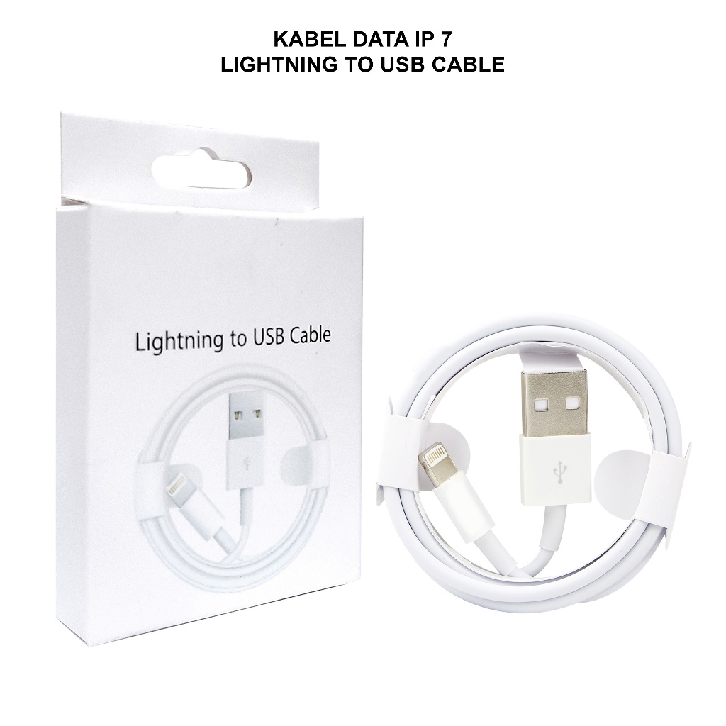 Jual KABEL DATA LIGHTNING IP 7 KABEL DATA IP 7/8 ORI | Shopee Indonesia