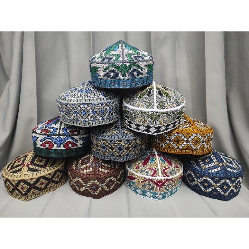 Jual PECI PAKISTAN OVAIS FULL BORDIR KOPIAH PAKISTAN WARNA SONGKOK ...
