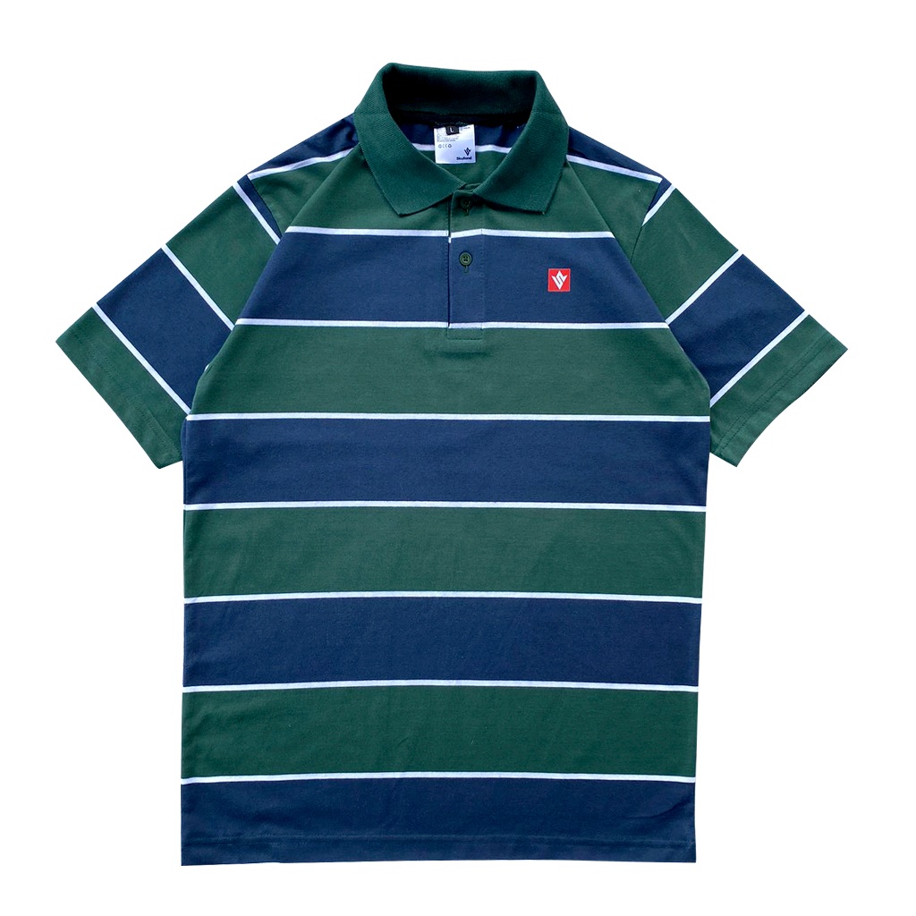 Jual SKULLEND Kaos Rugby Polo Salur T-shirt Oversize Stripe Pria Wanita ...