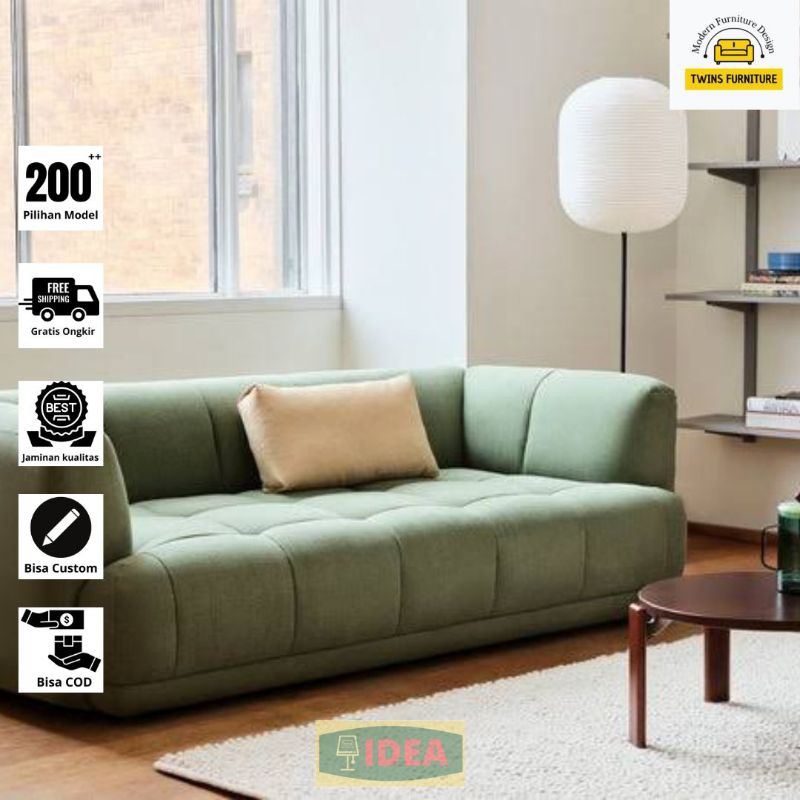 Jual IDEA - Sofa Set Meja Minimalis 3 Seater/Sofa Ruang Tv | Shopee ...