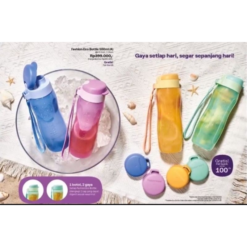 Jual eco botol 500ml 2 tutup Tupperware edisi baru | Shopee Indonesia