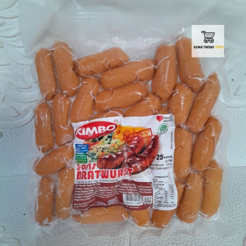 Jual Kimbo SOSIS SAPI BRATWURTS COCKTAIL 450GR isi 25 - Sosis Mini ...