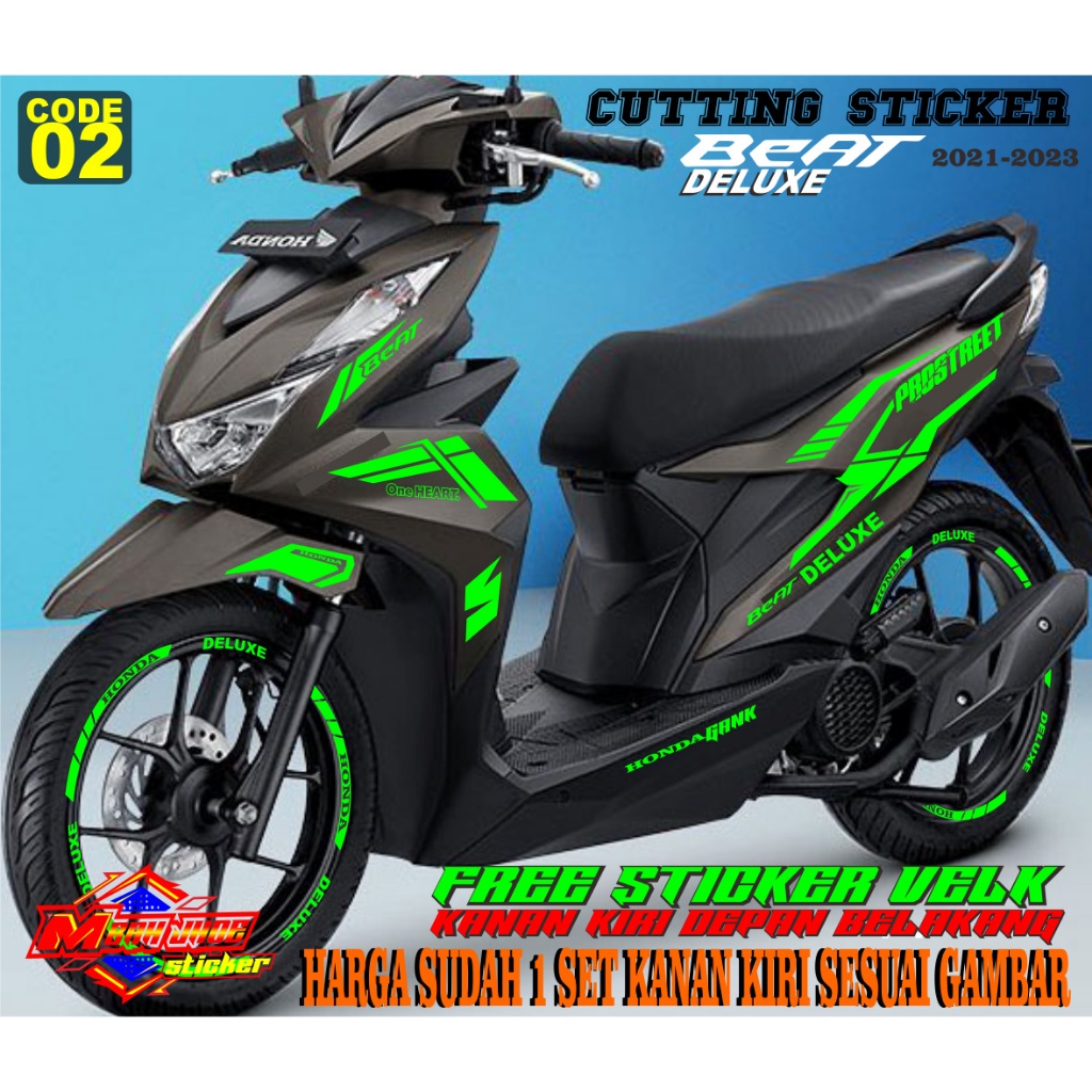Jual cutting sticker custom honda beat deluxe CBS free lis velk ...