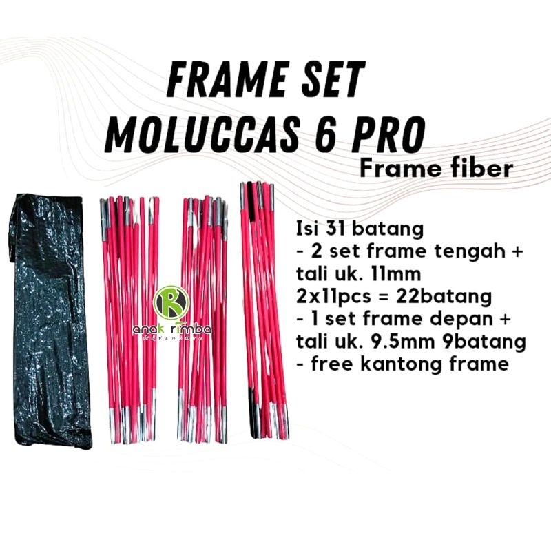 Jual FRAME TENDA DOME MOLUCCAS 6 PRO FIBER MERAH SIAP PAKAI | Shopee ...