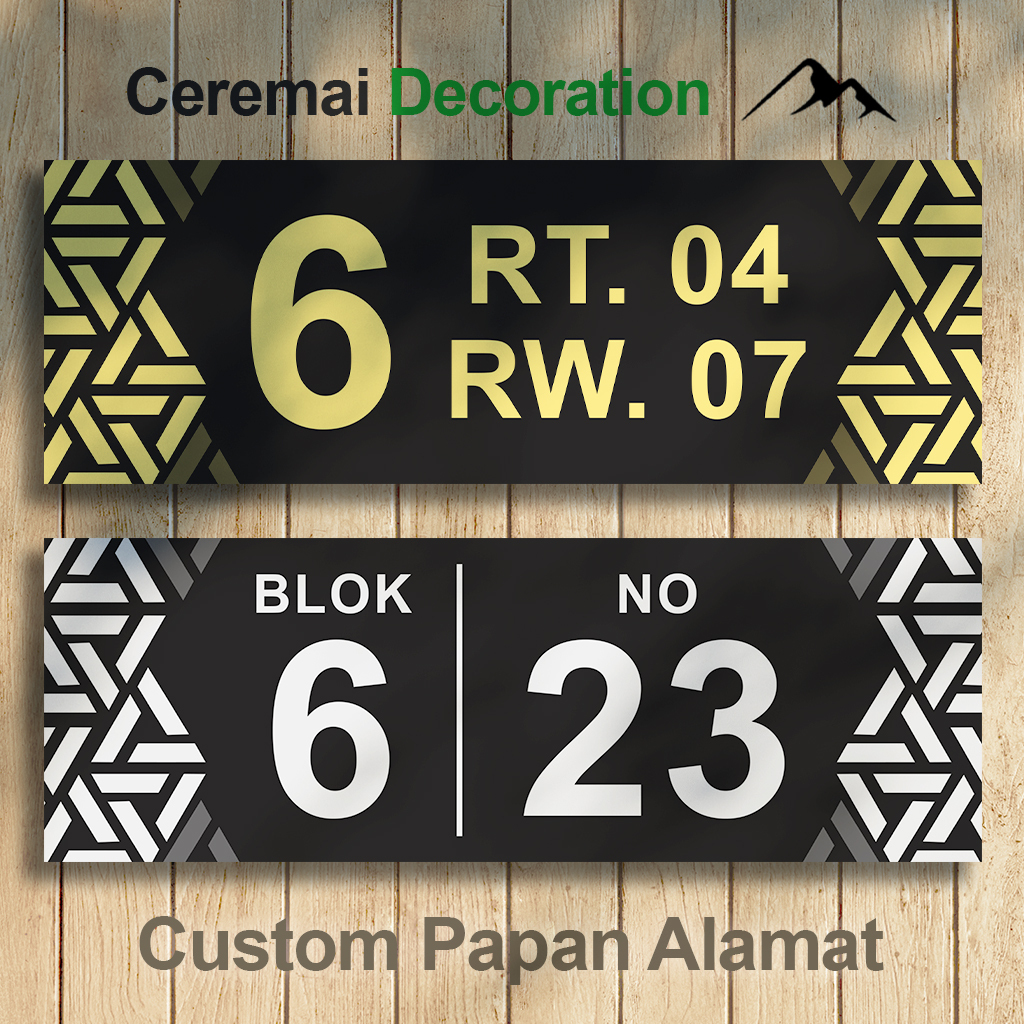 Jual PLAT NOMOR RUMAH PAPAN BLOK NOMER RUMAH DEKORASI RUMAH MINIMALIS ...