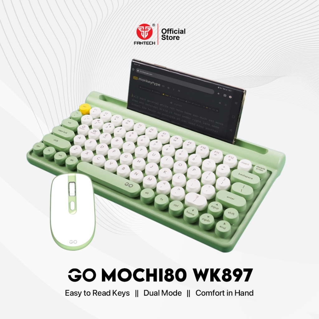 Jual Fantech GO MOCHI 80 65 Combo Set Keyboard Mouse Wireless Bluetooth ...