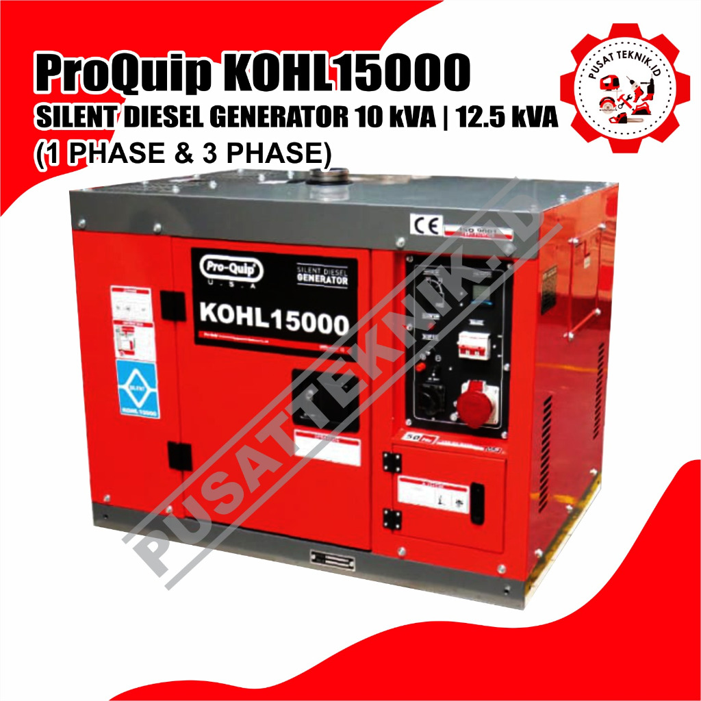 Jual GENSET SOLAR SILENT PROQUIP KOHL 15000 Genset 1 PHASE 10.000 WATT ...
