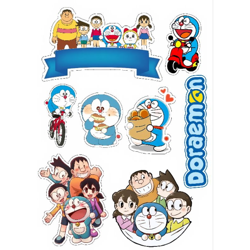 Jual [1 SET] TOPPER CAKE KARAKTER TEBAL PREMIUM DORAEMON UNTUK KUE ...