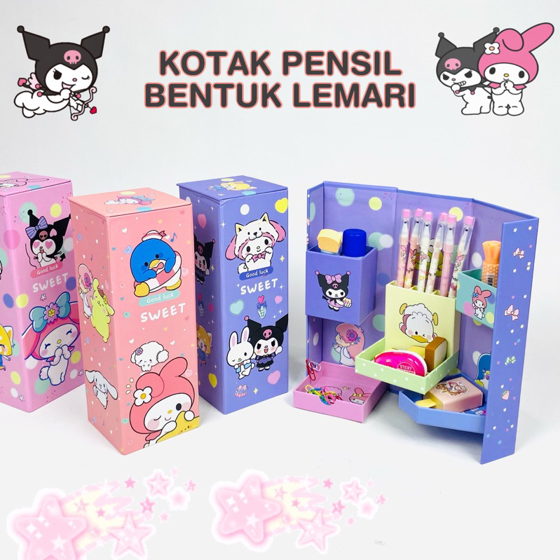 Jual HD Kotak Pensil Karton Rak Berdiri Tingkat/Pencil Case/Pencil Box ...