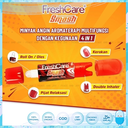 Jual FRESH CARE SMASH MERAH DOUBLE INHALER + ROLL ON 4 IN 1 ISI 8 ML ...