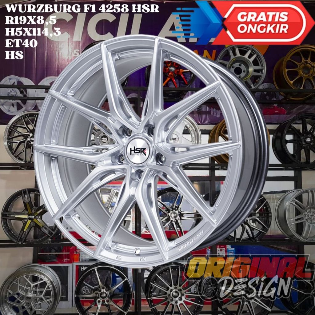 Jual Velg Mobil Ring 19 HSR WURZBURG F1 R19 GRAND VITARA ACCORD CX5 XFORCE | Shopee Indonesia