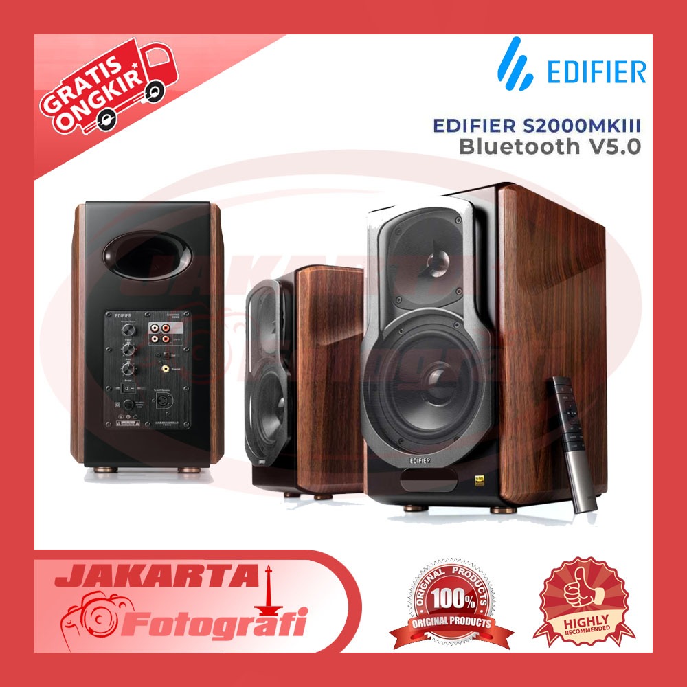 Jual EDIFIER S2000MKIII Bluetooth V5.0 PVC matte black Bookshelf Speakers | Shopee Indonesia