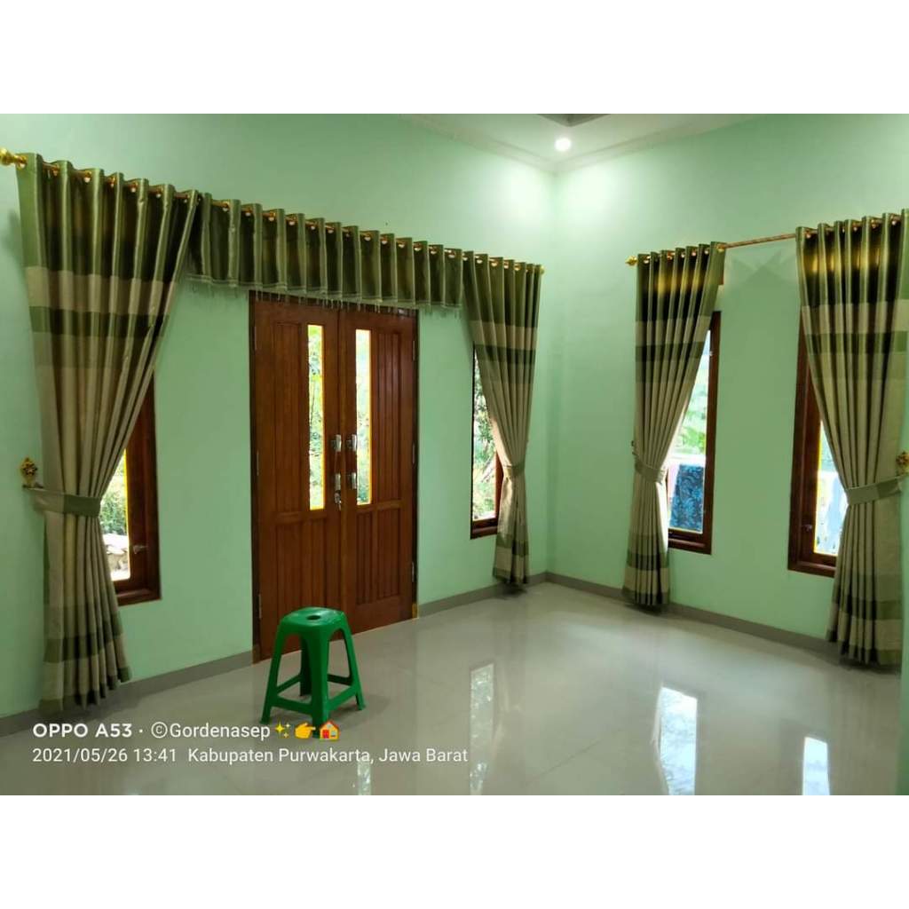 Jual Gorden Paket Gorden 1set Gorden Dan Poni Jendela Pintu 1set Model ...