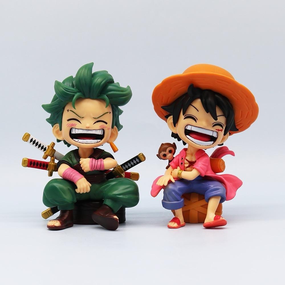 Jual Action Figure One Piece Luffy Zoro Chibi Sitting By CR Studio ...