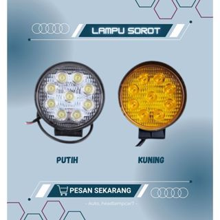 Jual Lampu Sorot Worklight 9 Mata LED Bulat Tebal 27 Watt Lampu Tembak ...