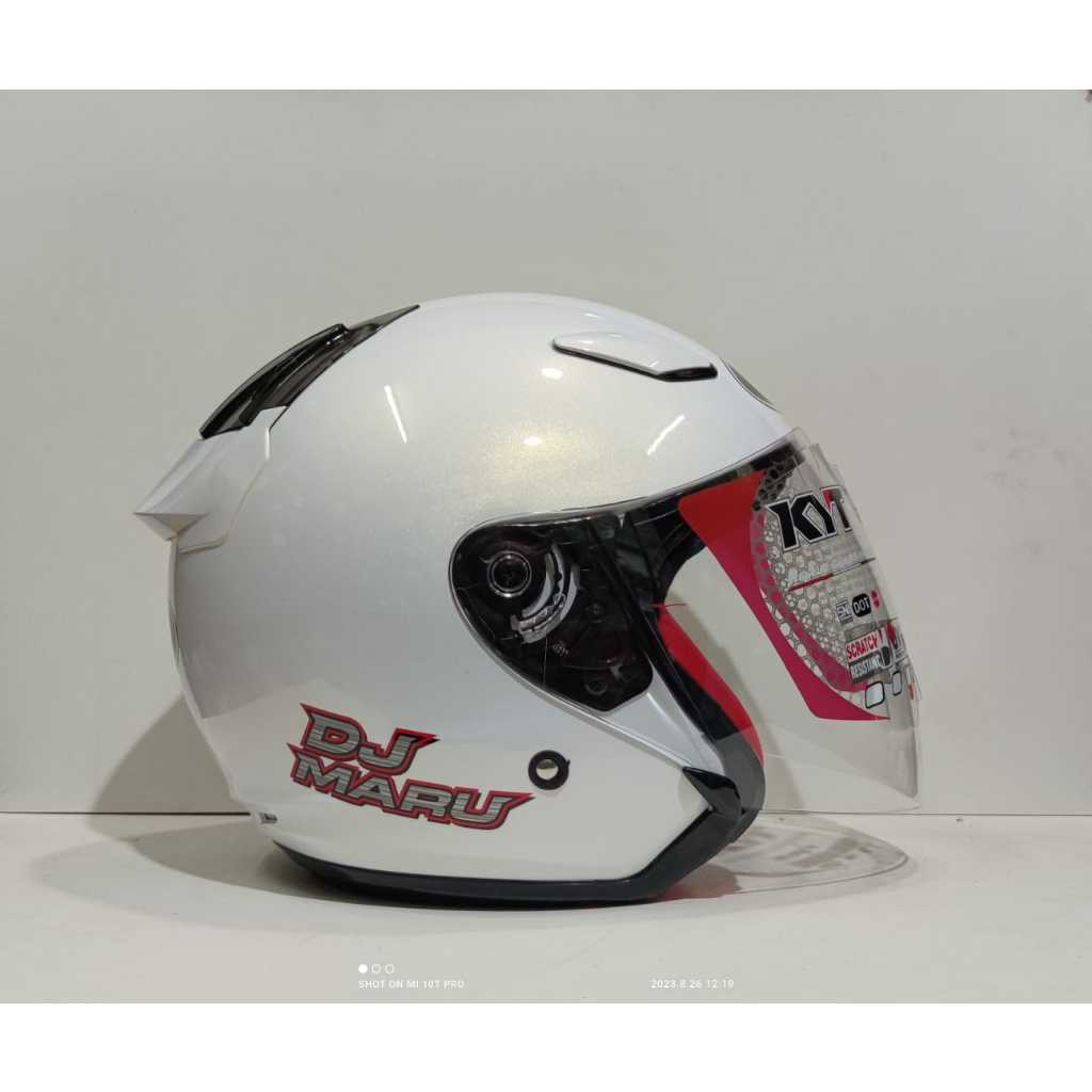 Jual HELM KYT DJ MARU II DJMARU SOLID WHITE ORIGINAL | Shopee Indonesia