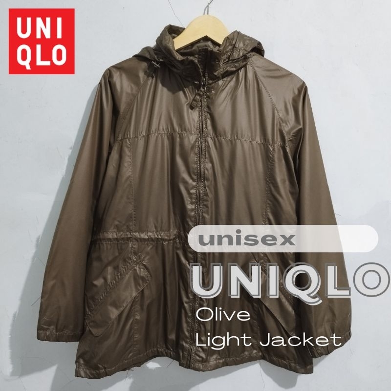 Jual UNIQLO Olive Light Jacket Unisex Original ( PRELOVED ) | Shopee ...