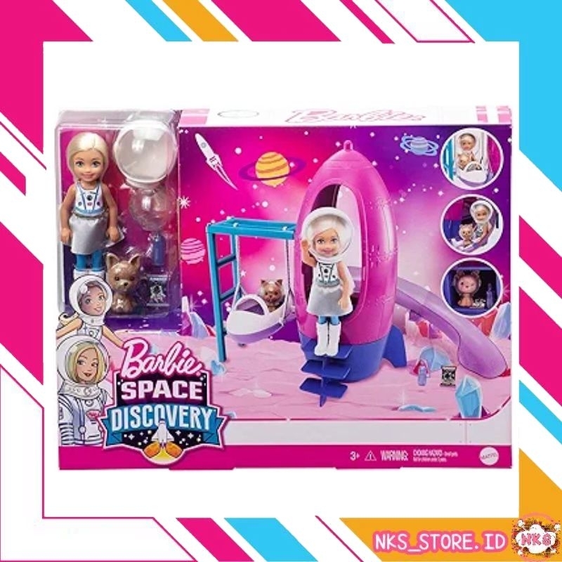 Jual Barbie Space Discovery Chelsea Doll & Rocket Themed Playset with ...