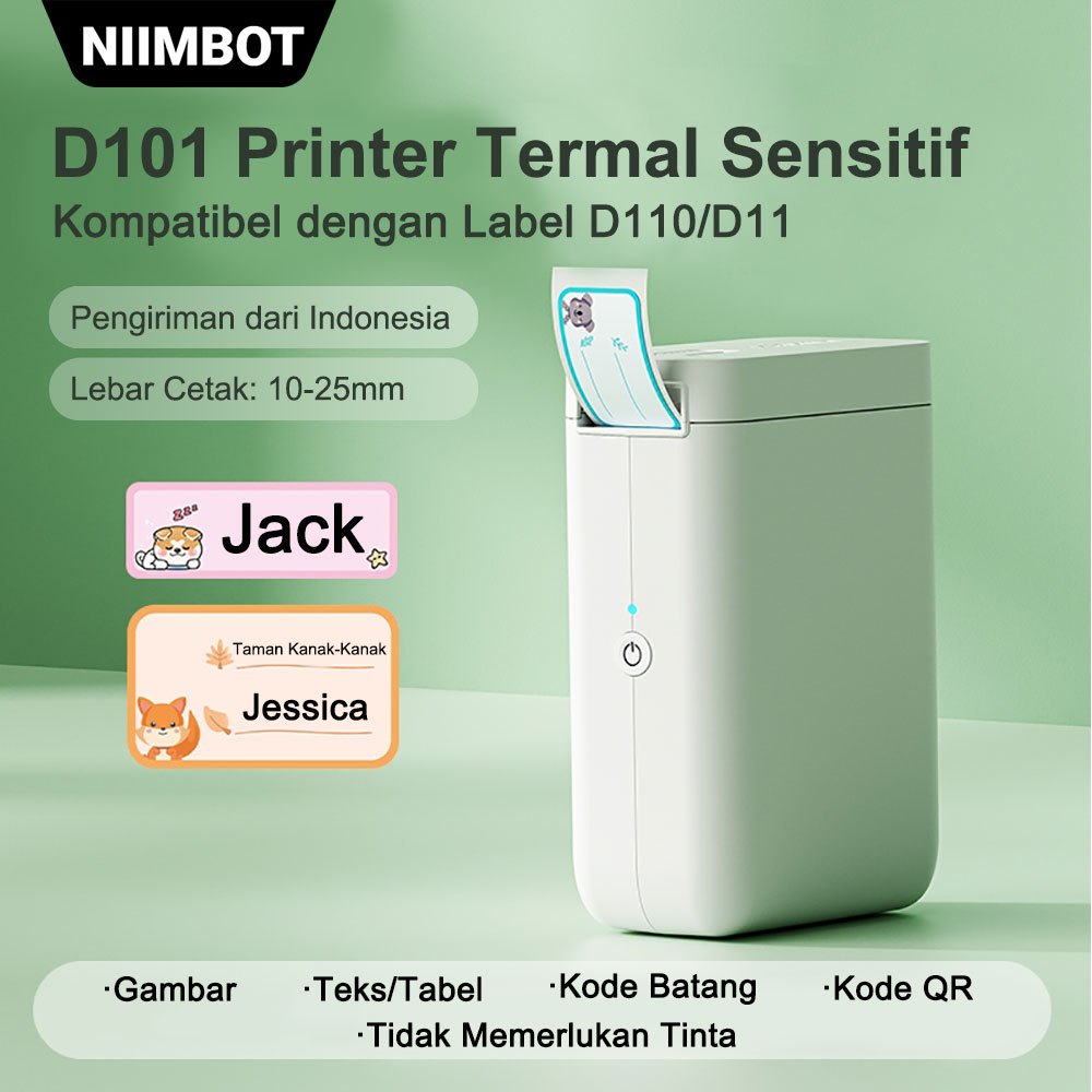 Jual NIMBOT D101 Label Printer Konektivitas Nirkabel Portabel Mudah ...