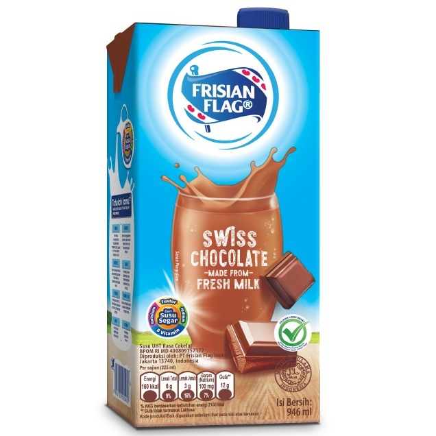 Jual Frisian Flag Susu UHT Swiss Chocolate 946 mL | Shopee Indonesia