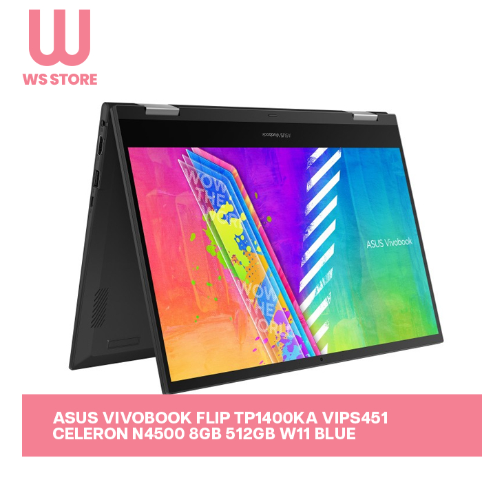 Jual ASUS Vivobook Flip TP1400KA VIPS451 CELERON N4500 8GB 512GB W11 ...