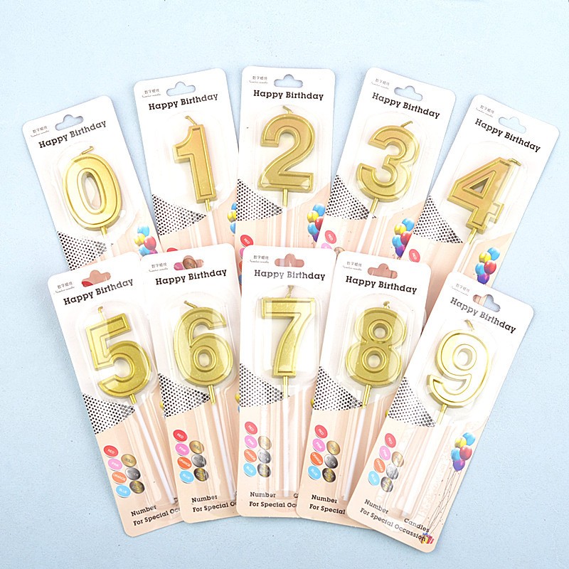 Jual aiGooTan - LILIN ANGKA GOLD - Candle Pesta Ultah Ulang Tahun ...