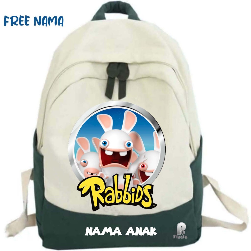 Jual TAS RANSEL BACKPACK ANAK SEKOLAH MOTIF RABBIDS INVASION UNISEX ...