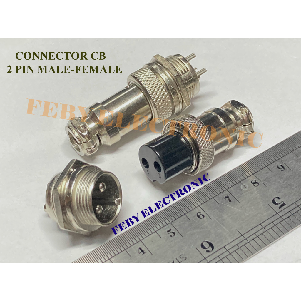 Jual Aviation Plug Connector Konektor CB 2 Pin Male Female (Sepasang ...